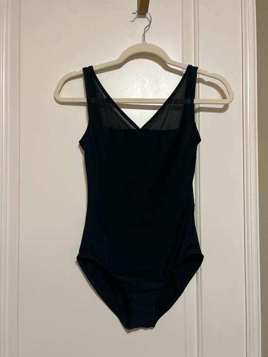 Wear Moi | Tops | Onepiece Black Dance Leotard With Mesh Back Panel ...